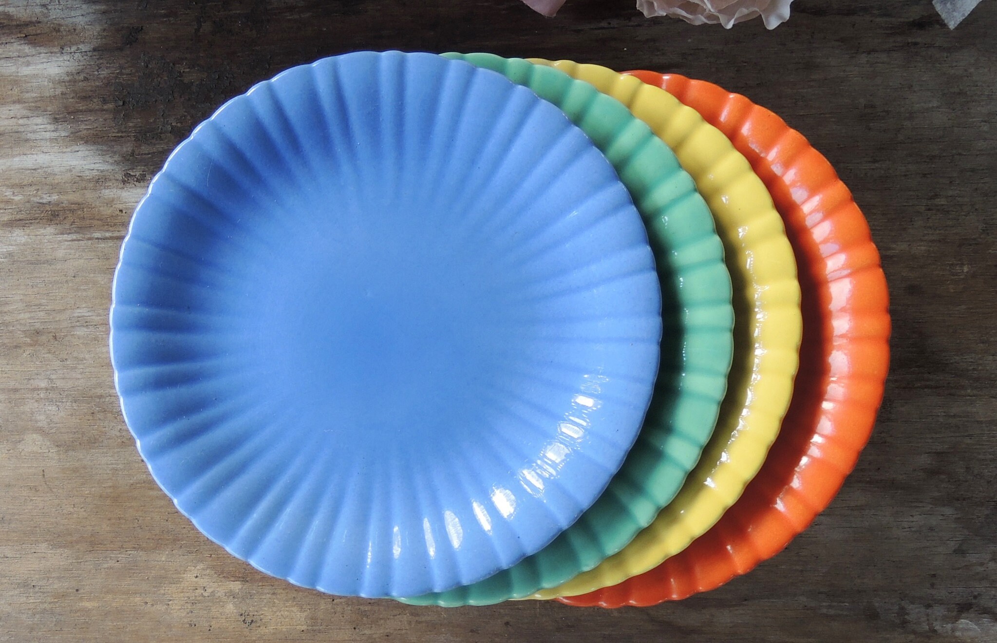 Stangl Colonial Mismatched Fiesta Lunch Plates Set of 4 Plates for ...
