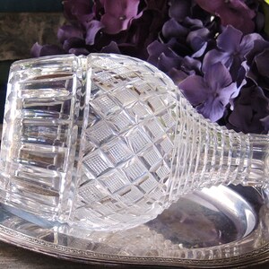 Glass Bevel Cut Whiskey Decanter With Stopper Elegant Barware - Etsy