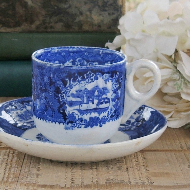 Flow Blue Tea Cup - Etsy