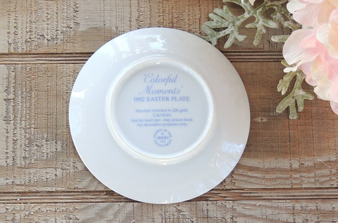 Vintage Avon Easter Plate Colorful Moments 1992 Collectible Easter ...