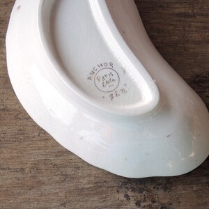 Anchor Pottery Co. Brown Transferware Bone Dish Elite Crescent Dish Ca ...