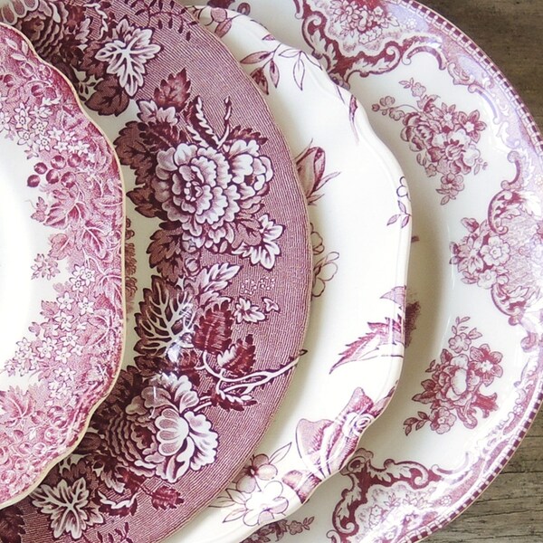 Pink Transferware - Etsy