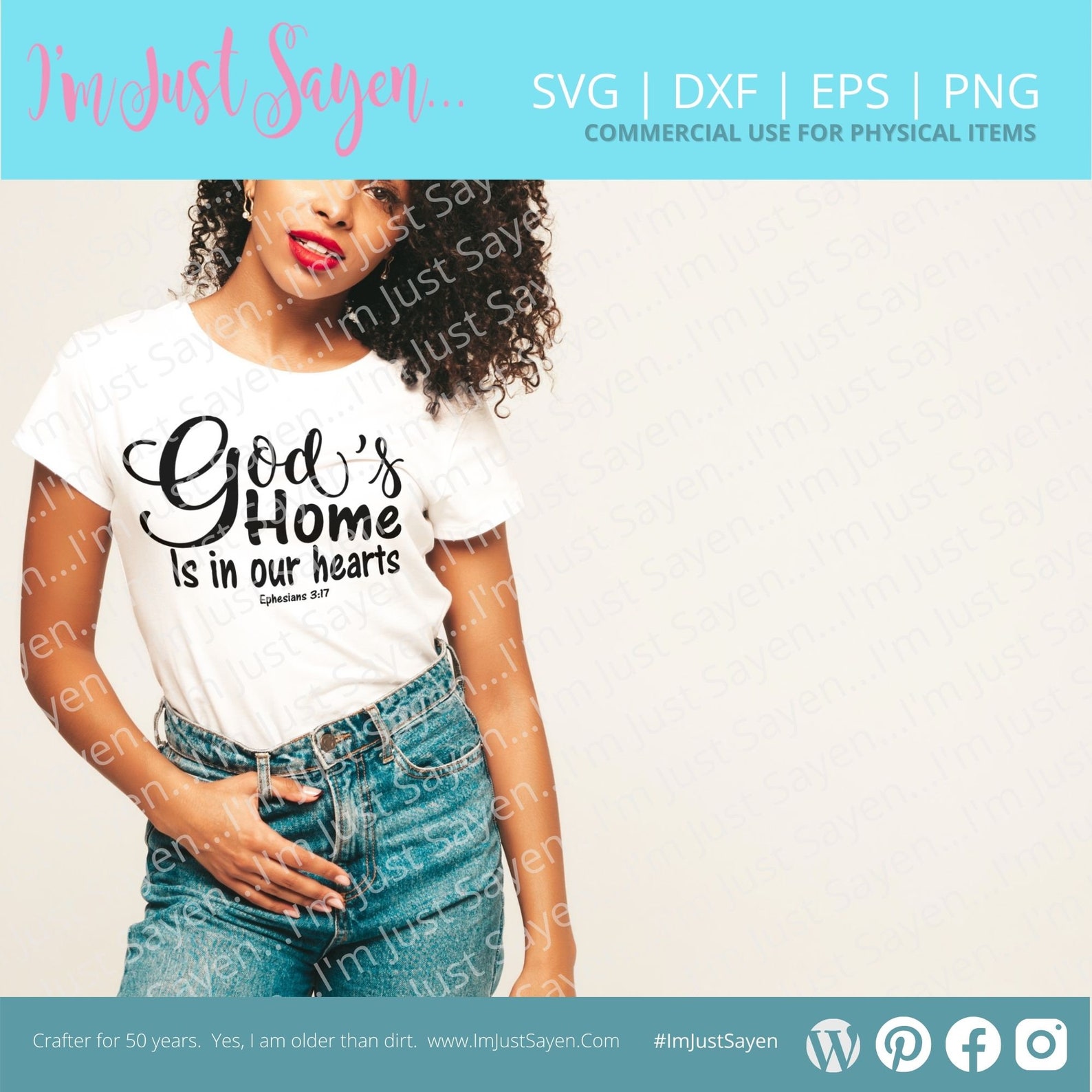 God's Home is in Our Hearts Ephesians 3:17 Bible Verse - Etsy