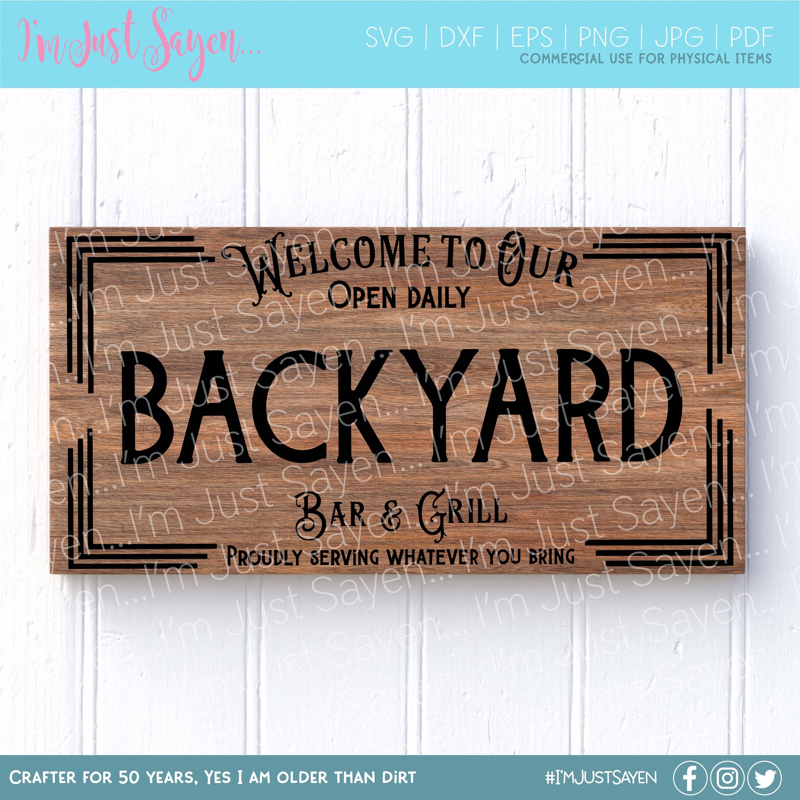 Welcome SVG Farmhouse Sign Welcome to Our Backyard SVG - Etsy