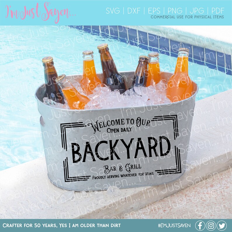 Welcome SVG Farmhouse Sign Welcome to Our Backyard SVG - Etsy