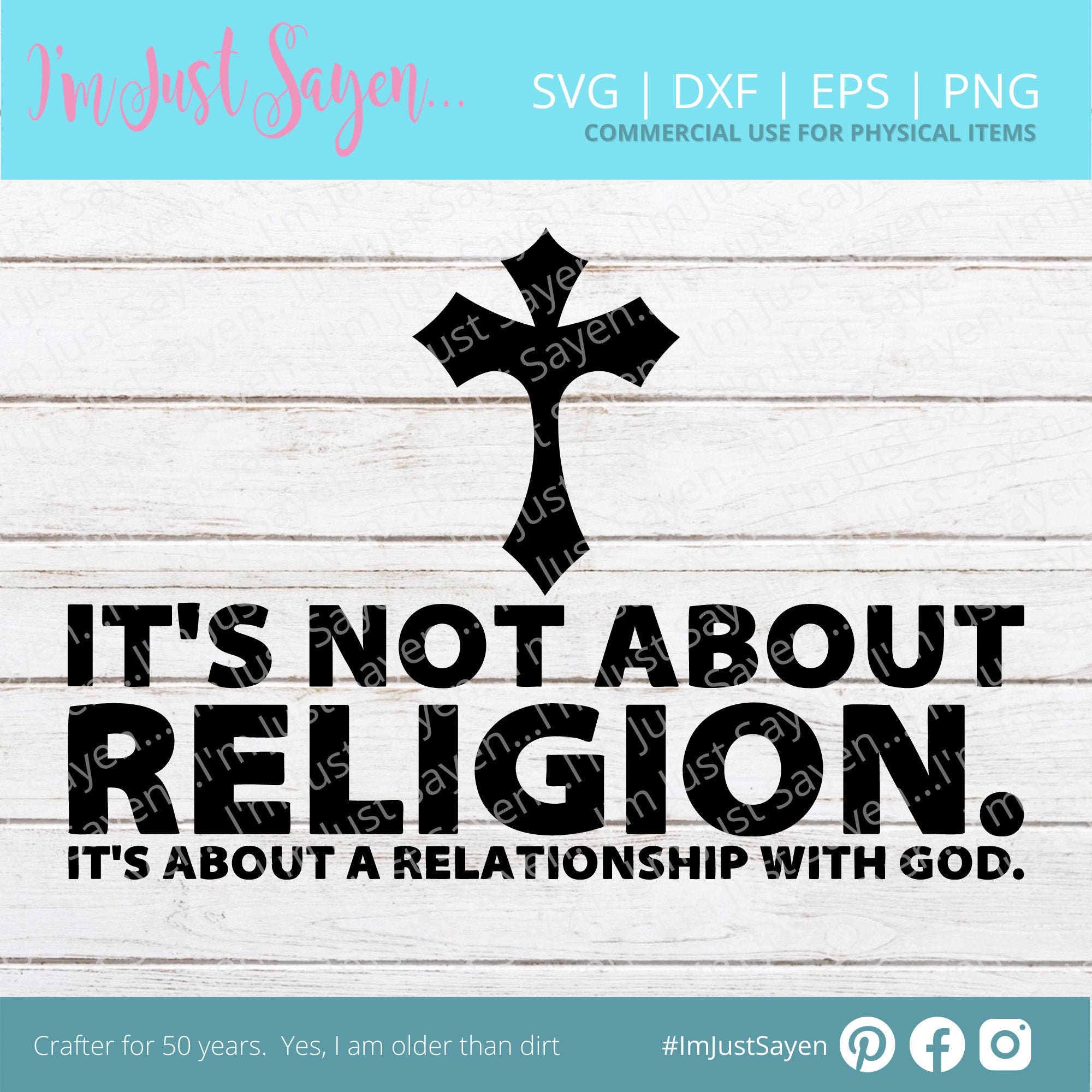 It's Not About Religion SVG - Religious SVG - Relationship With God Svg ...