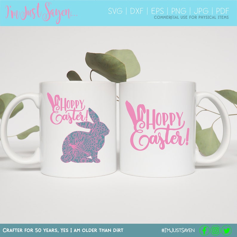 Easter Bunny SVG Rabbit Mandela Easter Floral Rabbit - Etsy