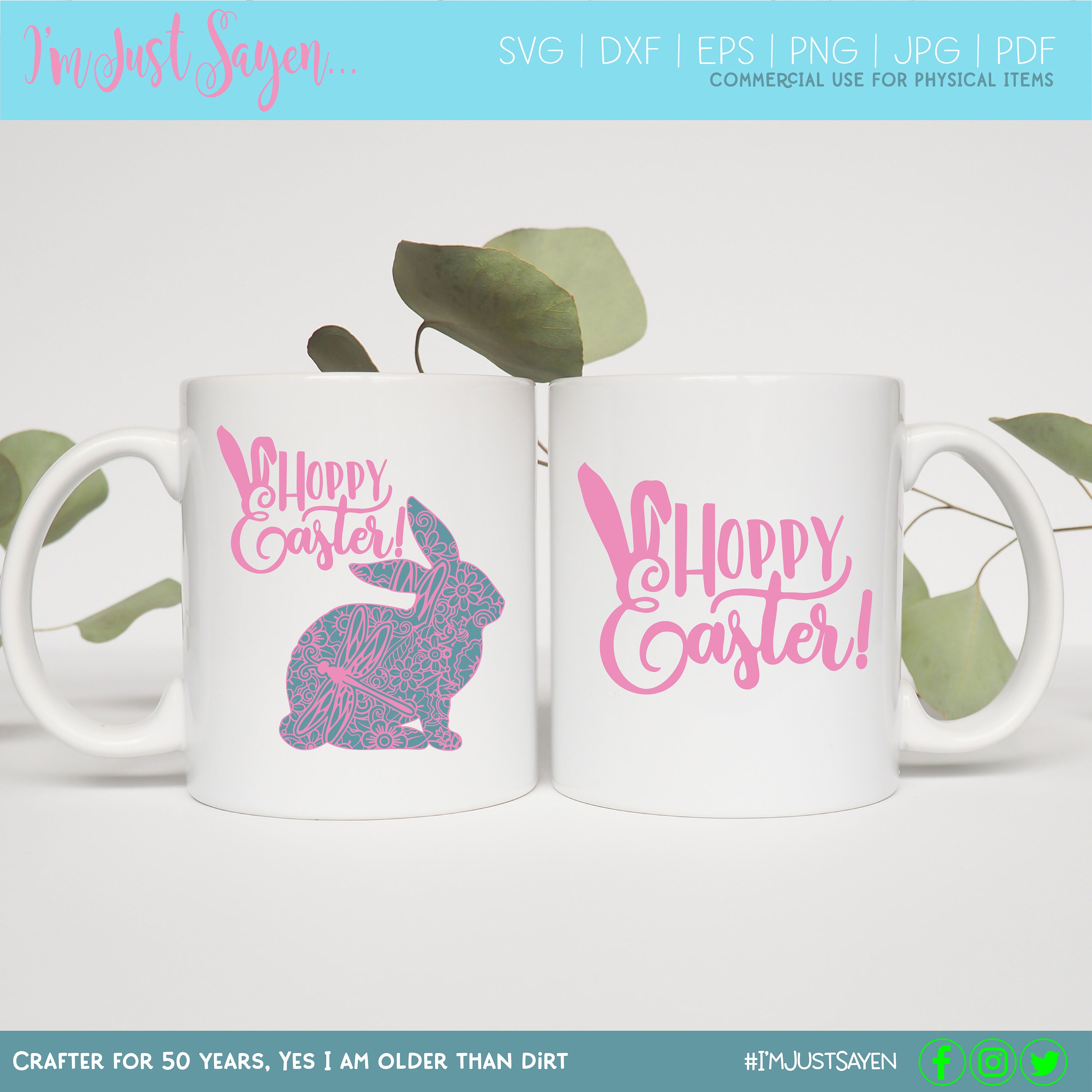 Easter Bunny SVG | Rabbit Mandela | Easter Floral Rabbit | Spring Svg ...