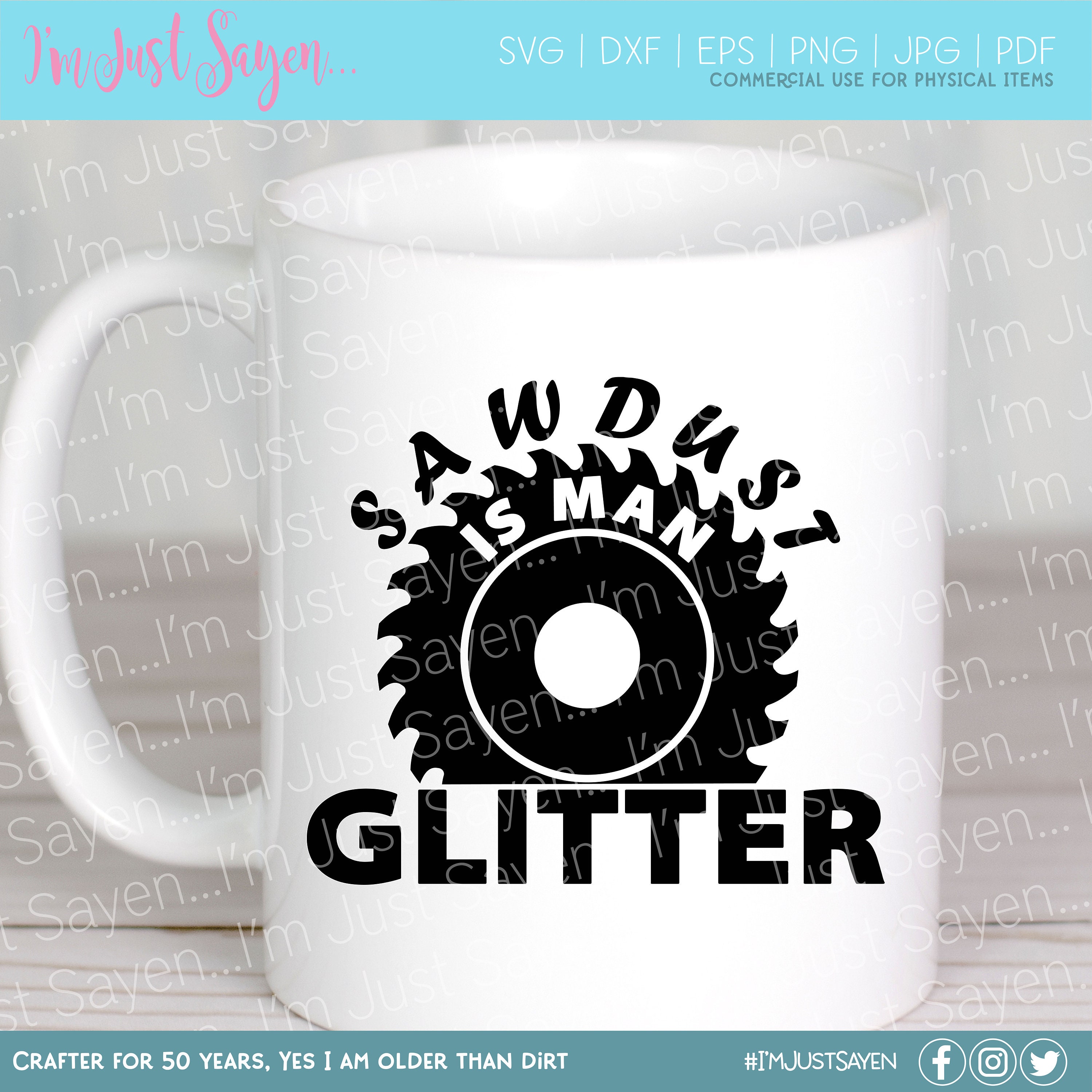 Sawdust Is Man Glitter Svg Funny Dad Svg Lumberjack Svg Etsy Singapore