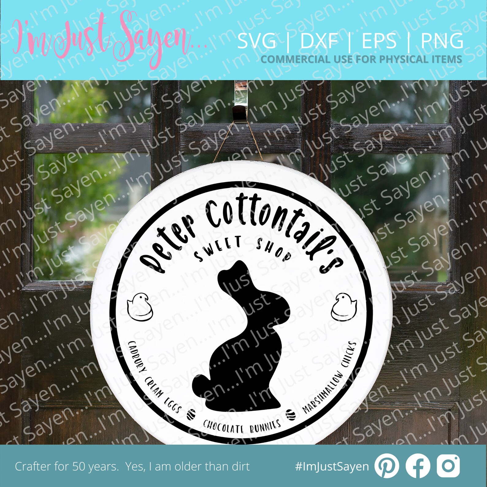 Easter Bunny Rabbit SVG | Easter Bunnies Sign Svg | Peter Cottontail ...