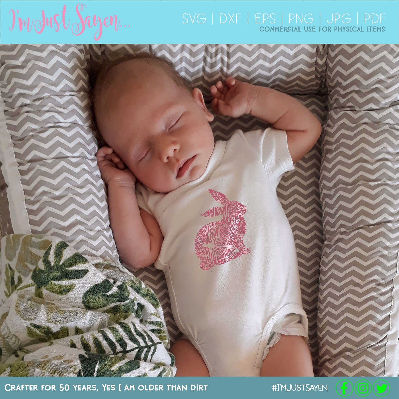 Easter Bunny SVG Rabbit Mandela Easter Floral Rabbit | Etsy