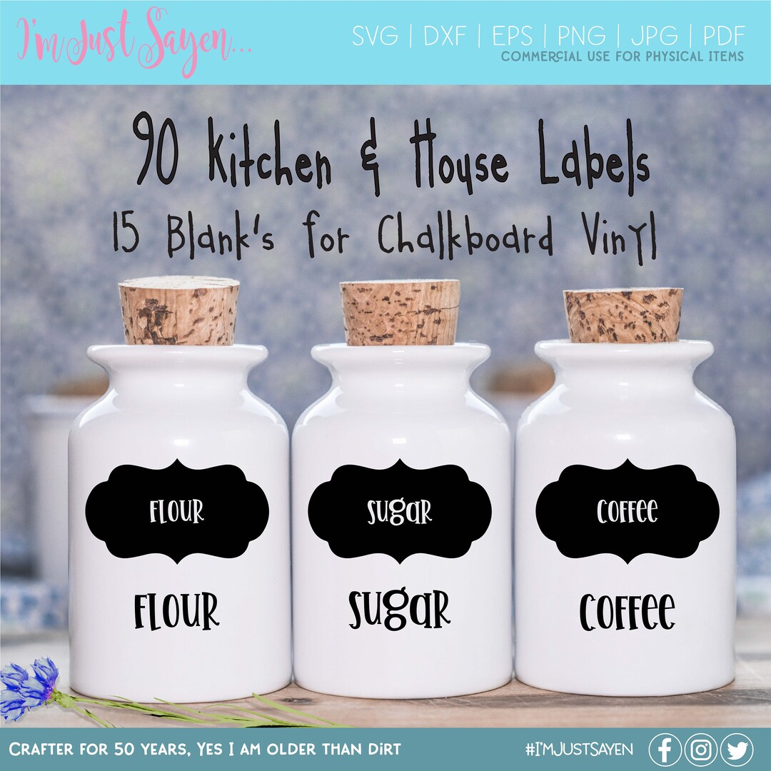 Pantry Labels SVG - Kitchen Labels Svg - Canister Labels Svg - Food ...