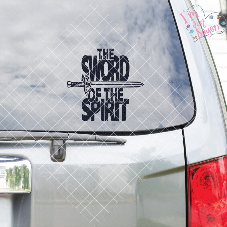 The Sword of the Spirit Car Decal SVG Dxf Eps Jpg Pdf - Etsy