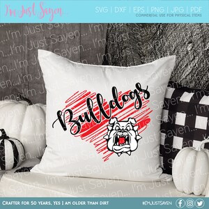 Bulldog FSU Bulldog Scribble Heart SVG Fresno State Digital Download ...