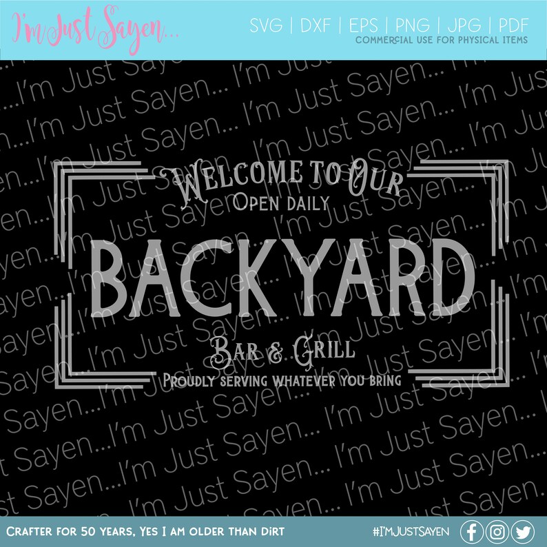 Welcome SVG Farmhouse Sign Welcome to Our Backyard SVG - Etsy