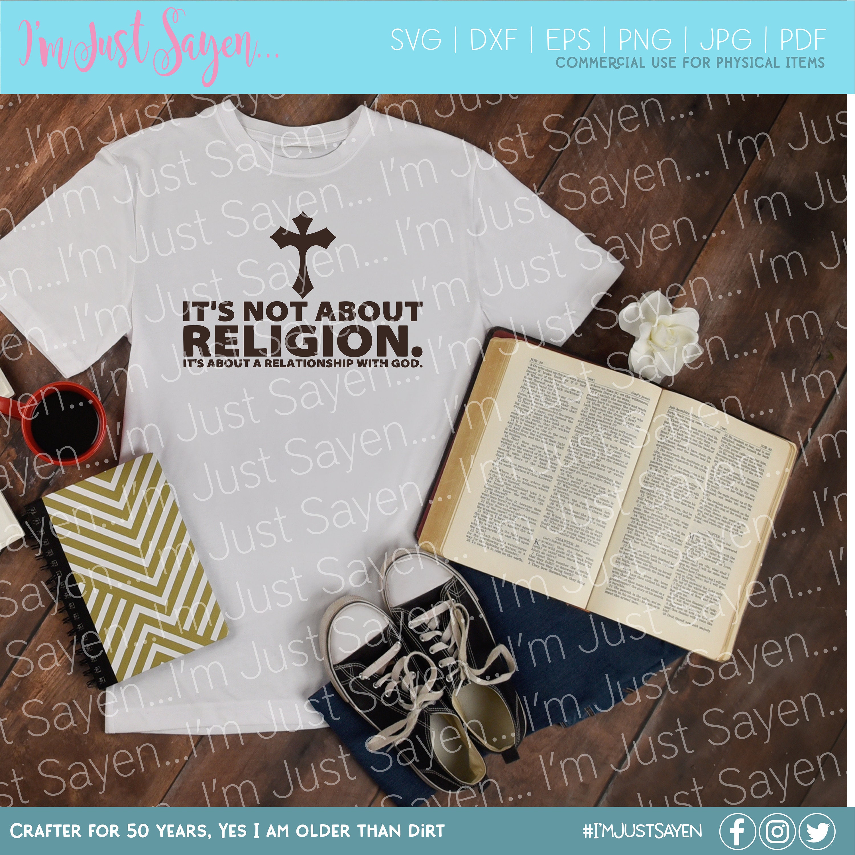It's Not About Religion SVG - Religious SVG - Relationship With God Svg ...