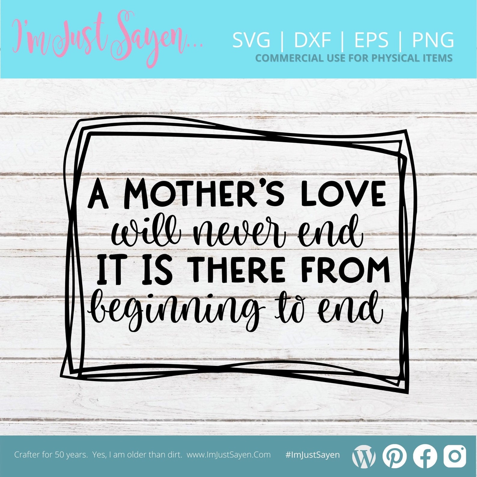 A Mother's Love SVG Mom Mama Mother's Day Svg - Etsy