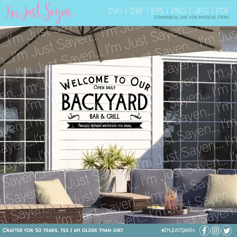 Welcome SVG Farmhouse Sign SVG Welcome to Our Backyard | Etsy