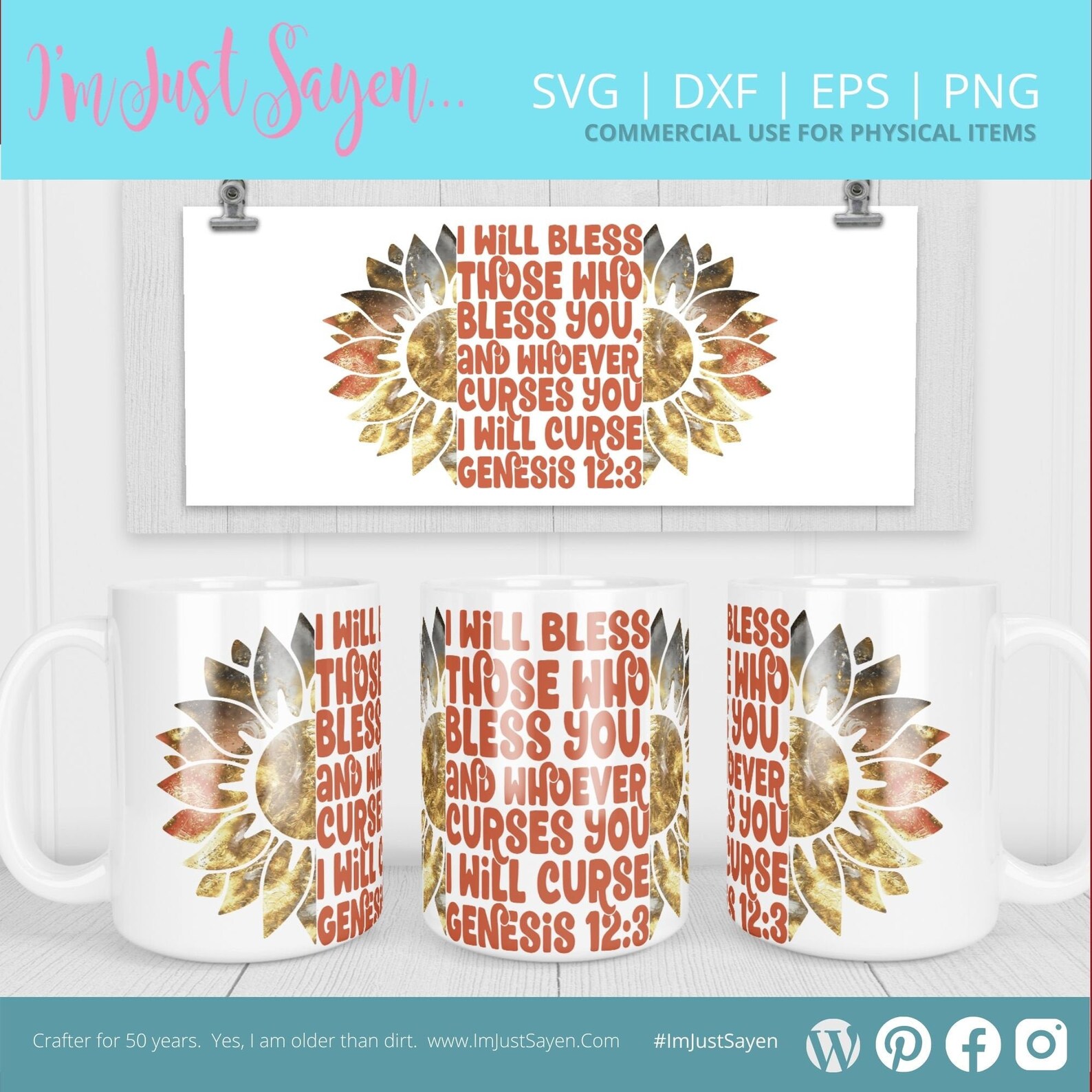 I Will Bless Those Who Bless You SVG | Genesis 12:3 | Cricut Infusible ...