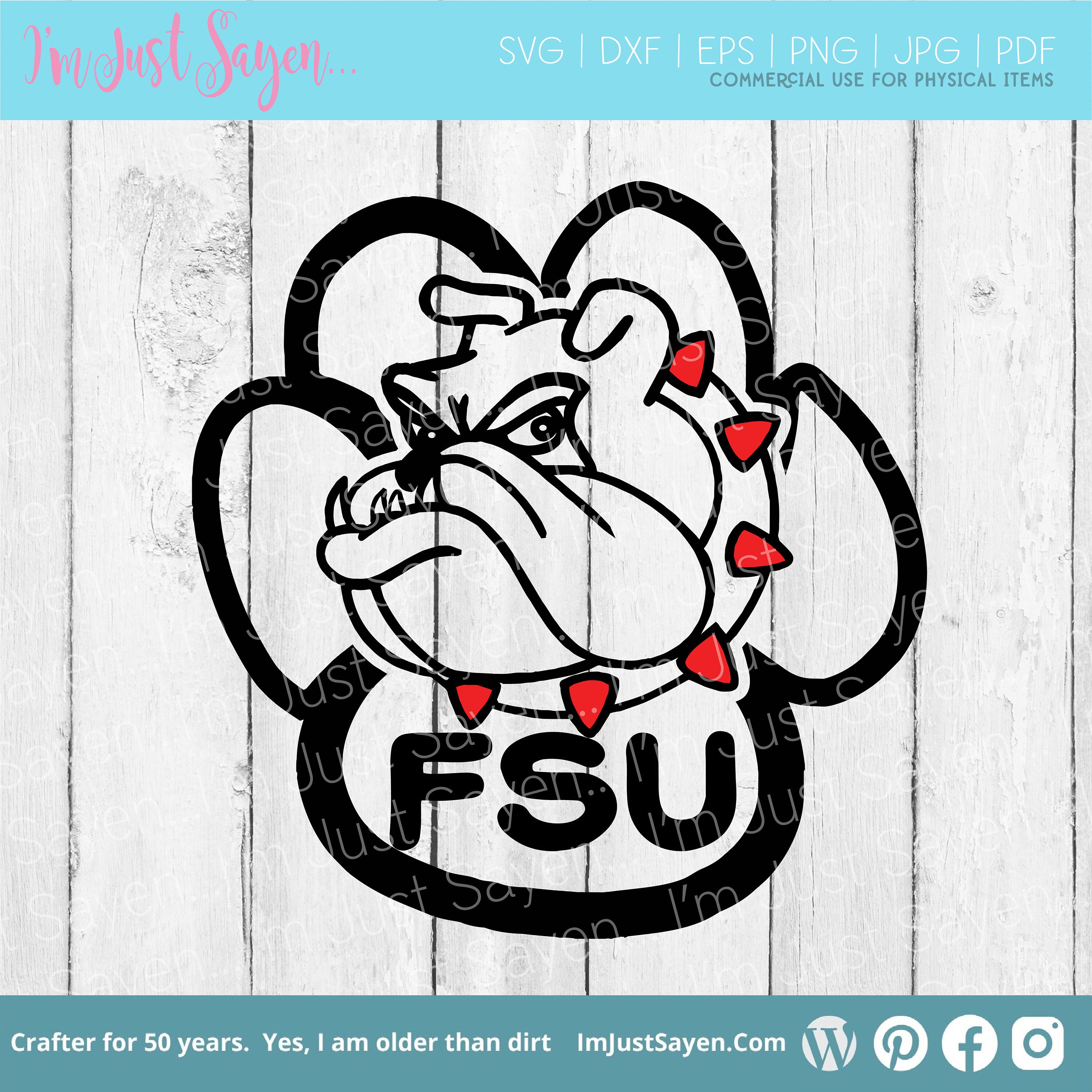 Bulldog FSU Bulldog SVG Fresno State Bulldogs Football | Etsy