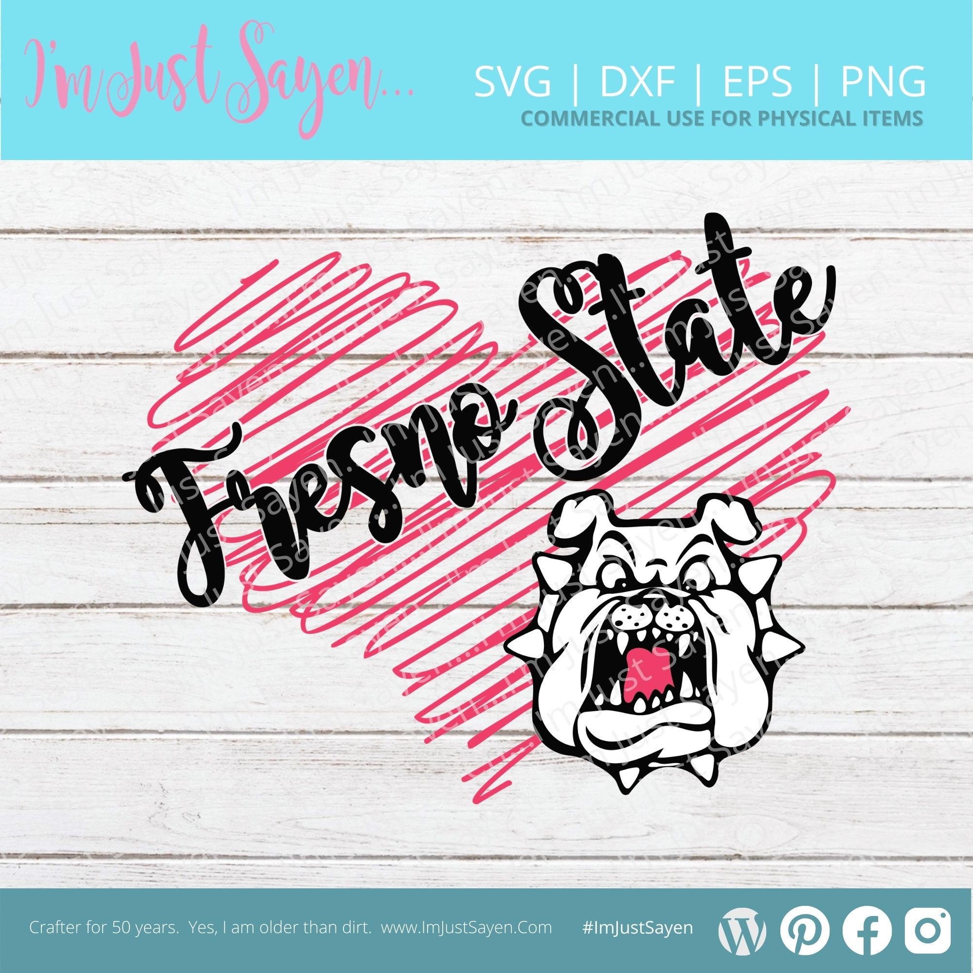 Bulldog Fresno State Bulldog Scribble Heart SVG FSU State - Etsy Canada