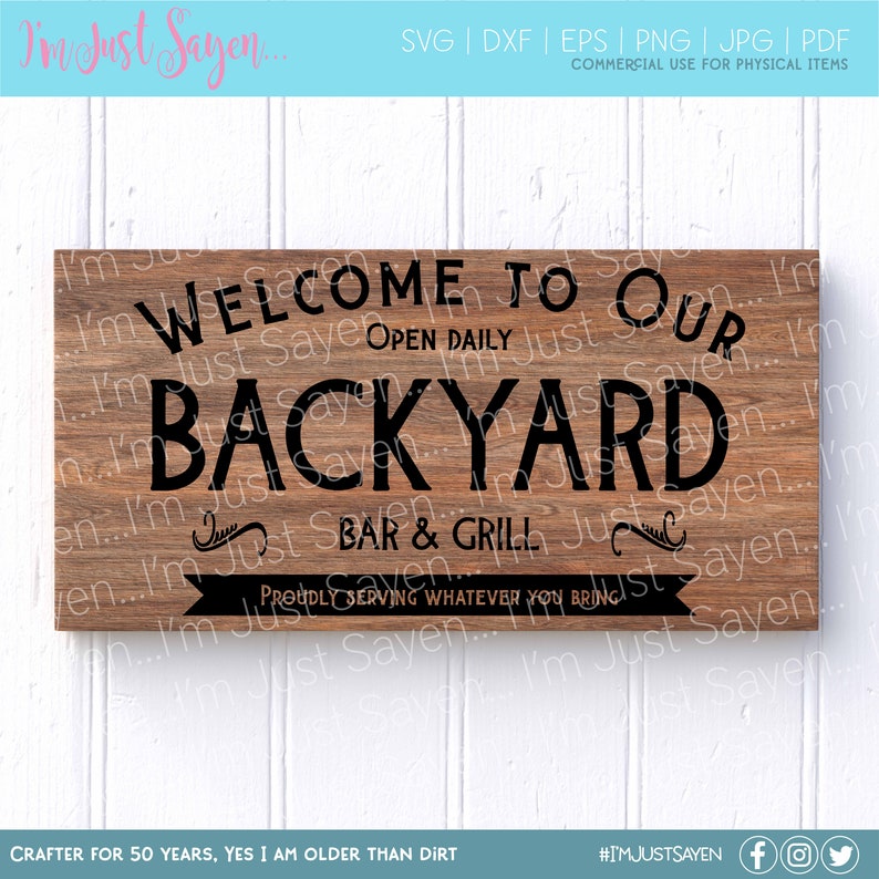 Welcome SVG Farmhouse Sign SVG Welcome to Our Backyard | Etsy