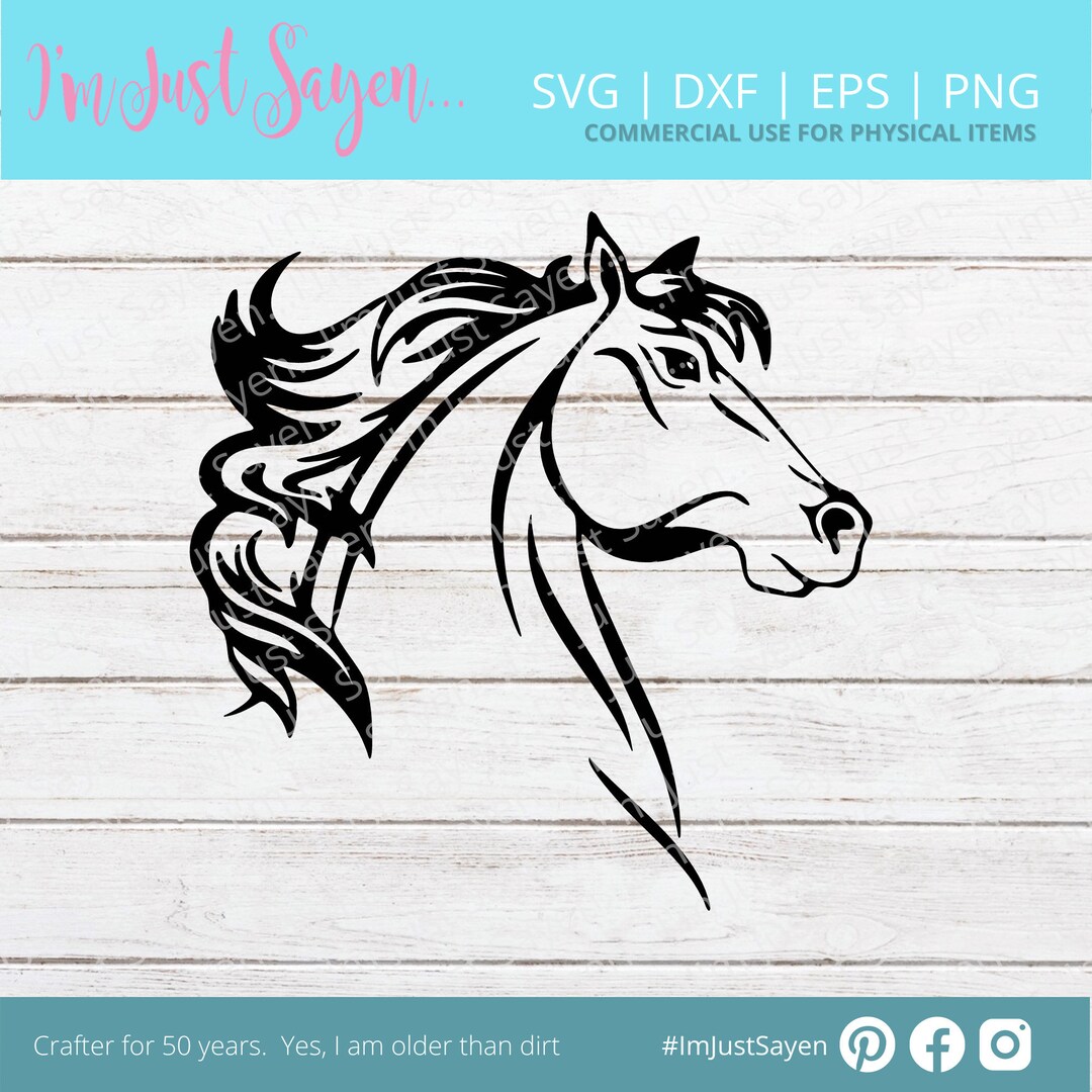Horse SVG - Horse Head SVG - Rodeo Horse - Cowboy - Cowgirl - Ranch ...