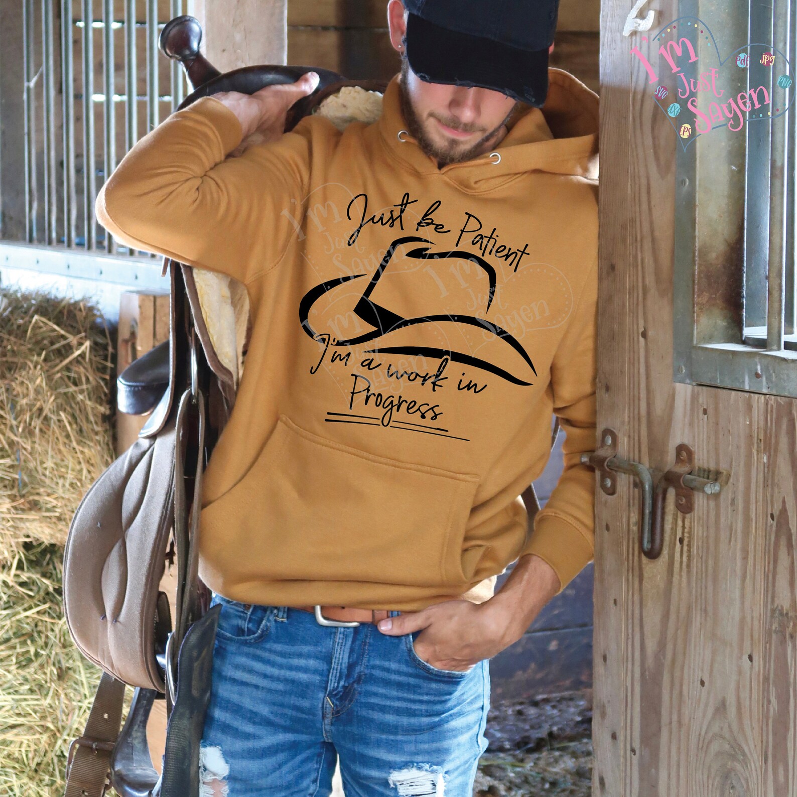 Just Be Patient, I'm A Work in Progress Alan Jackson Cowboy SVG Dxf Eps ...