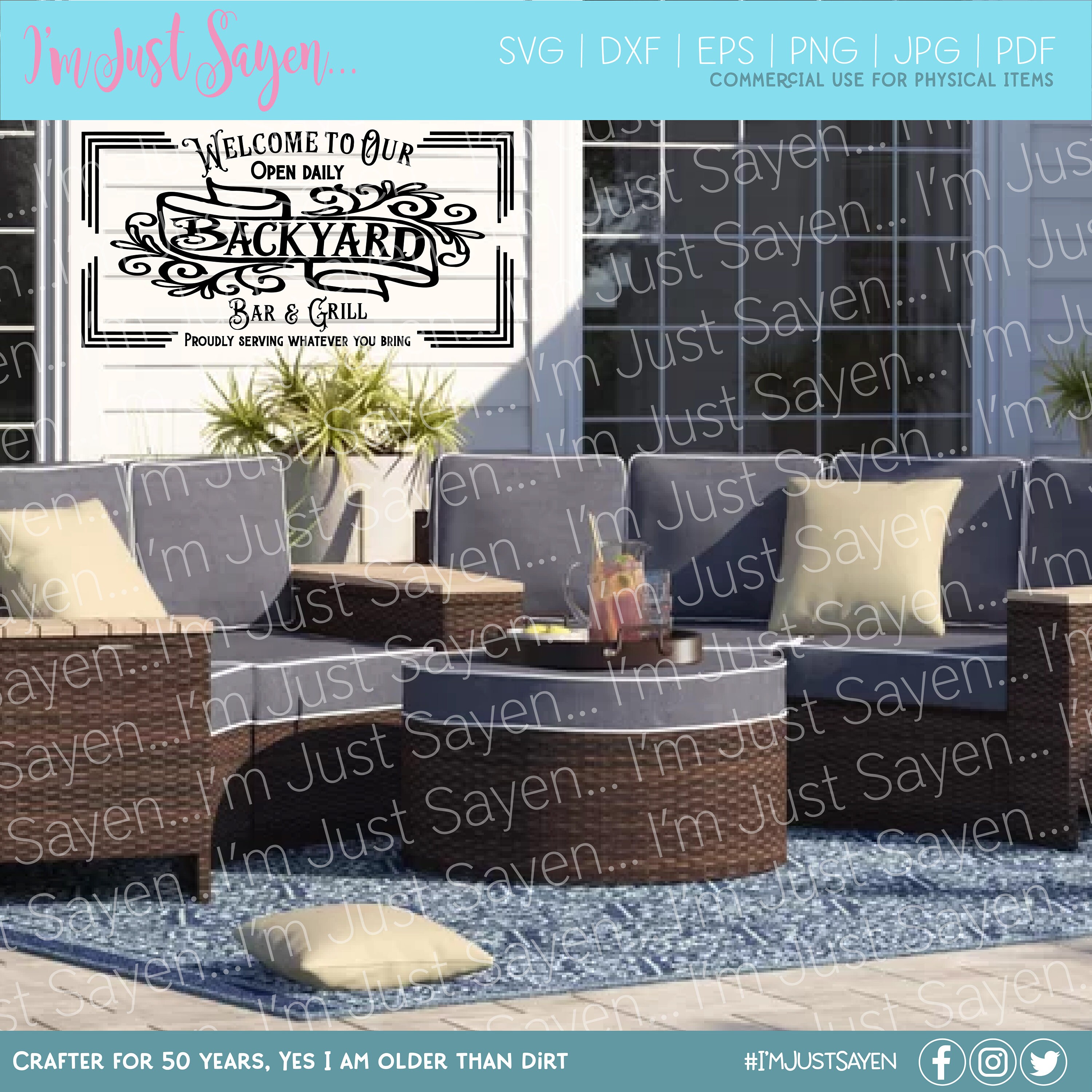 Welcome SVG Farmhouse Sign Welcome to Our Backyard SVG | Etsy