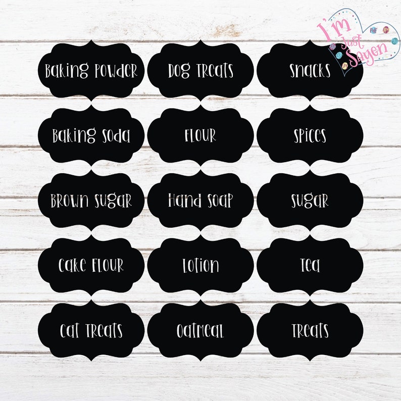 Pantry Labels SVG Kitchen Labels Svg Canister Labels Svg | Etsy Canada