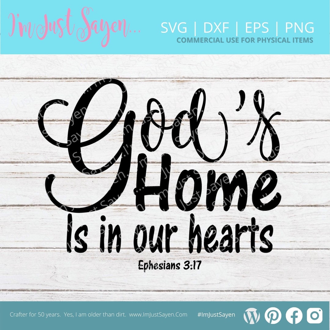 God's Home is in Our Hearts | Ephesians 3:17 | Bible Verse | Scripture ...