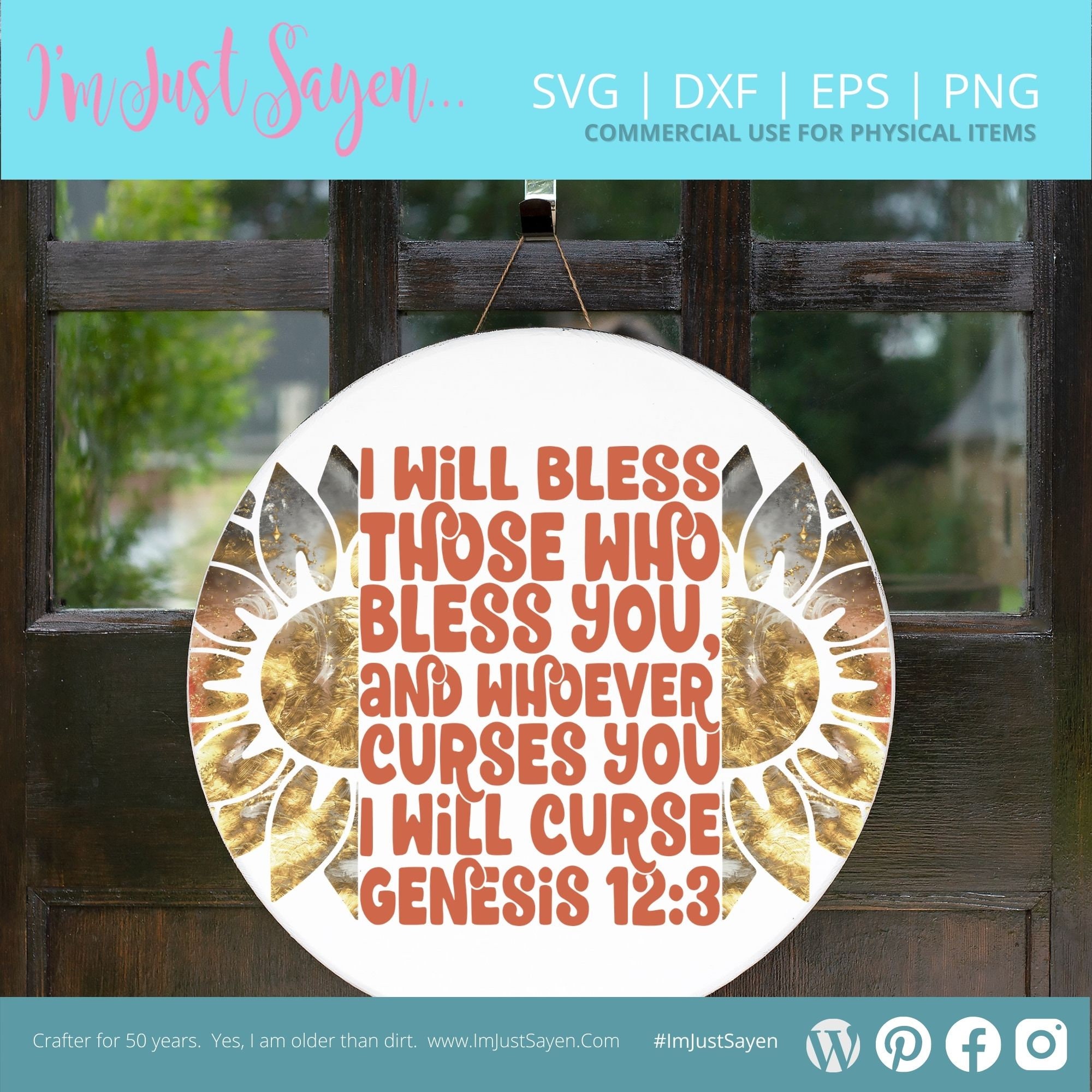 I Will Bless Those Who Bless You SVG | Genesis 12:3 | Cricut Infusible ...