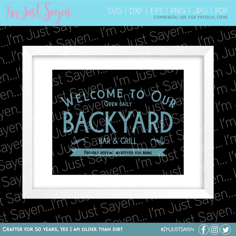 Welcome SVG Farmhouse Sign SVG Welcome to Our Backyard | Etsy