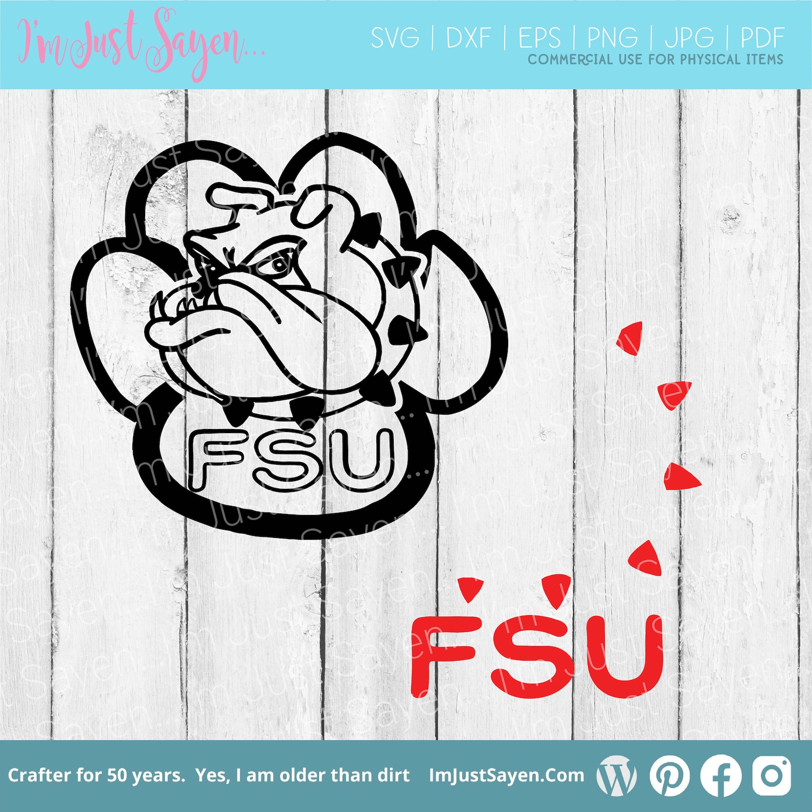 Bulldog FSU Bulldog SVG Fresno State Bulldogs Football | Etsy