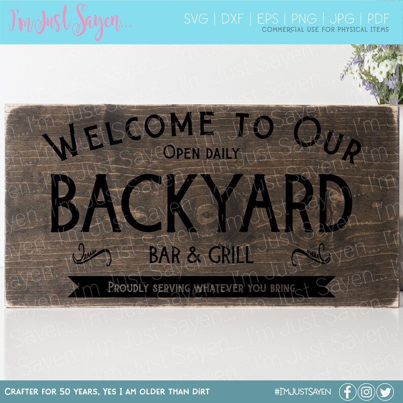 Welcome SVG Farmhouse Sign SVG Welcome to Our Backyard | Etsy