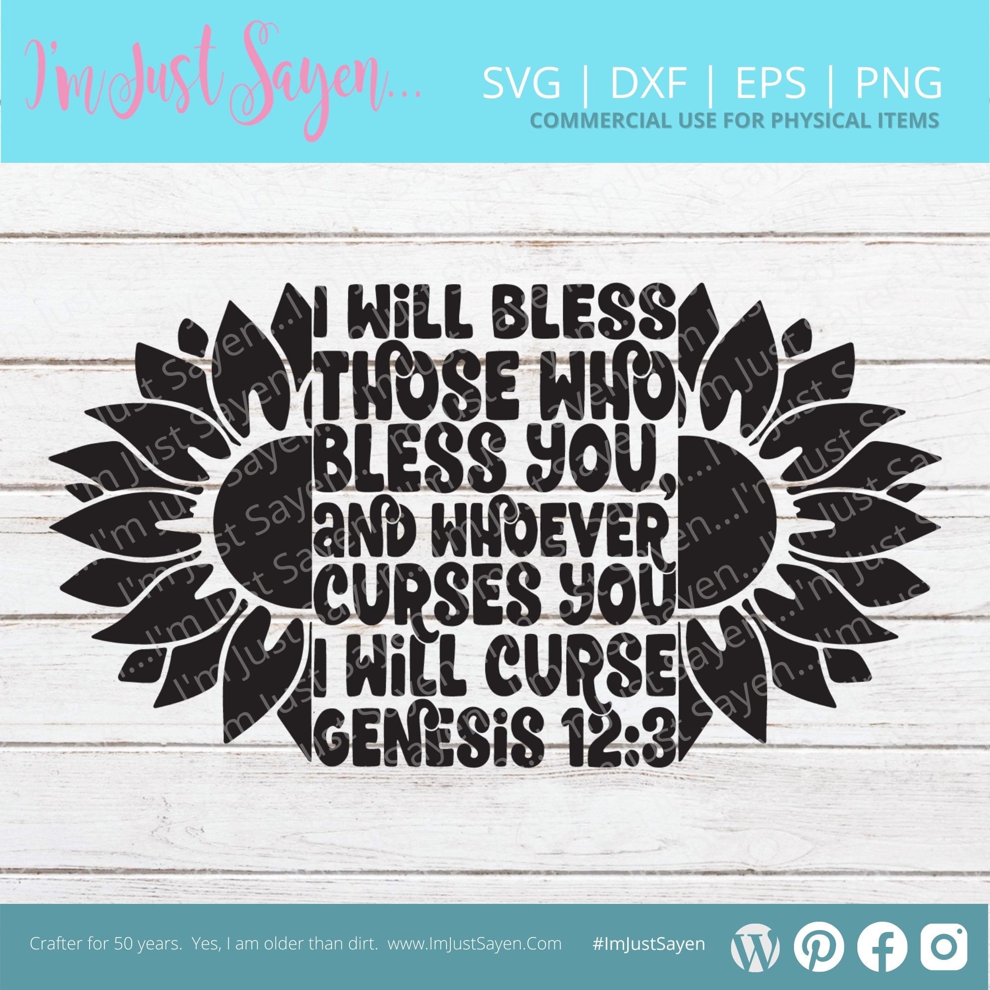 I Will Bless Those Who Bless You SVG | Genesis 12:3 | Cricut Infusible ...