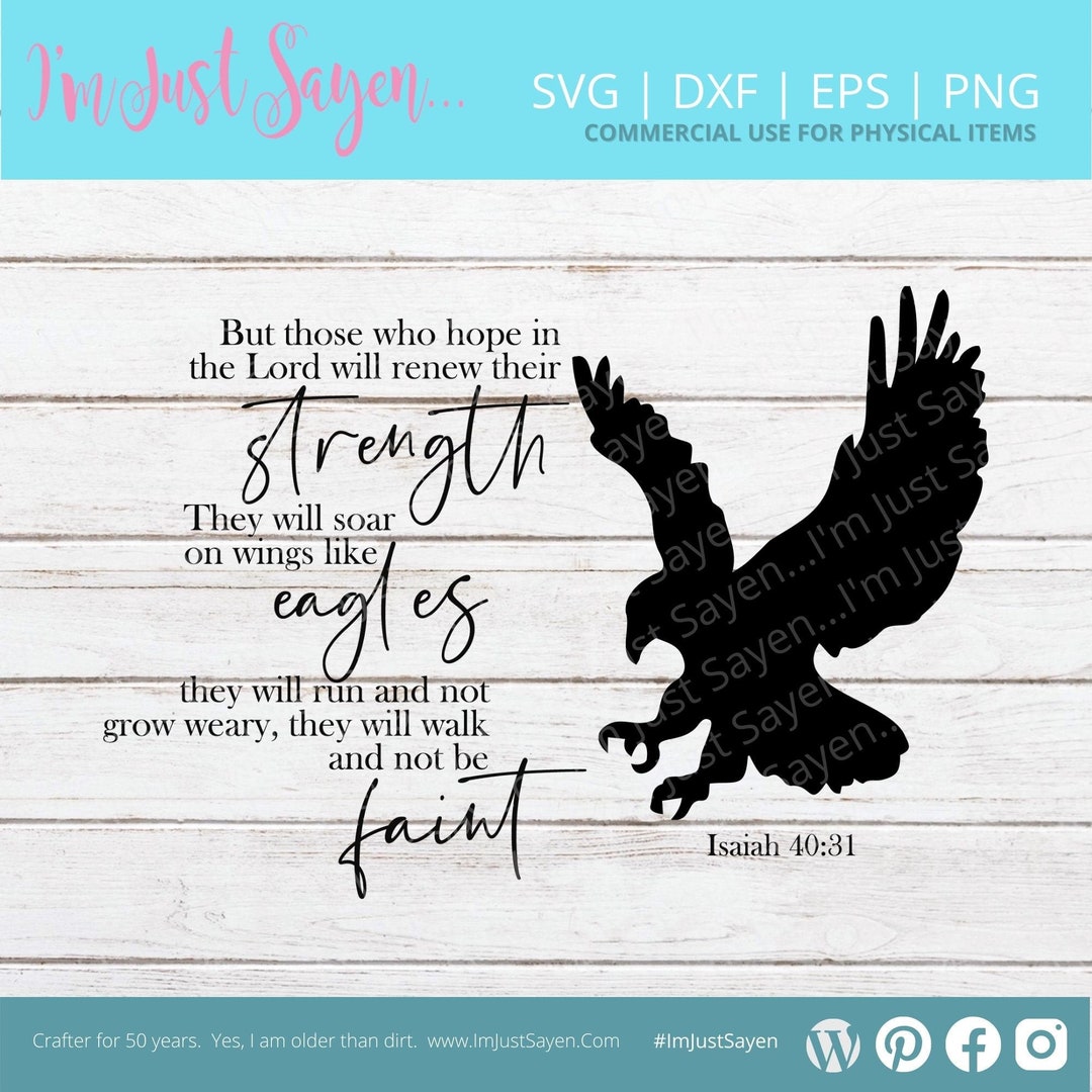 Those Who Hope in the Lord SVG | Isaiah 40:31 Svg | Scripture | Bible ...