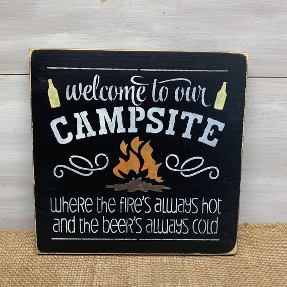 Sign for the Campsite Camping Sign Fathers Day Gift Rv | Etsy