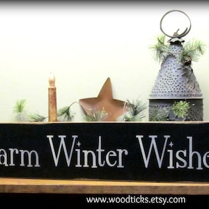 Winter Wood Sign / Holiday Decor / Warm Winter Wishes / Christmas ...