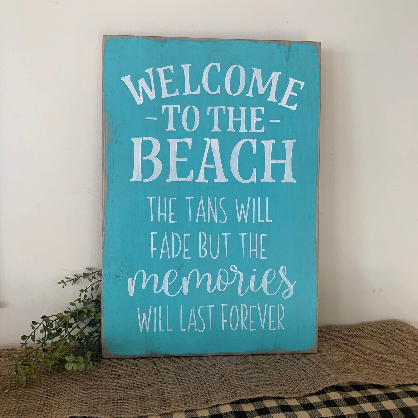 Beach Sign Welcome To The Beach Beach Wood Sign Beach Lover Gift