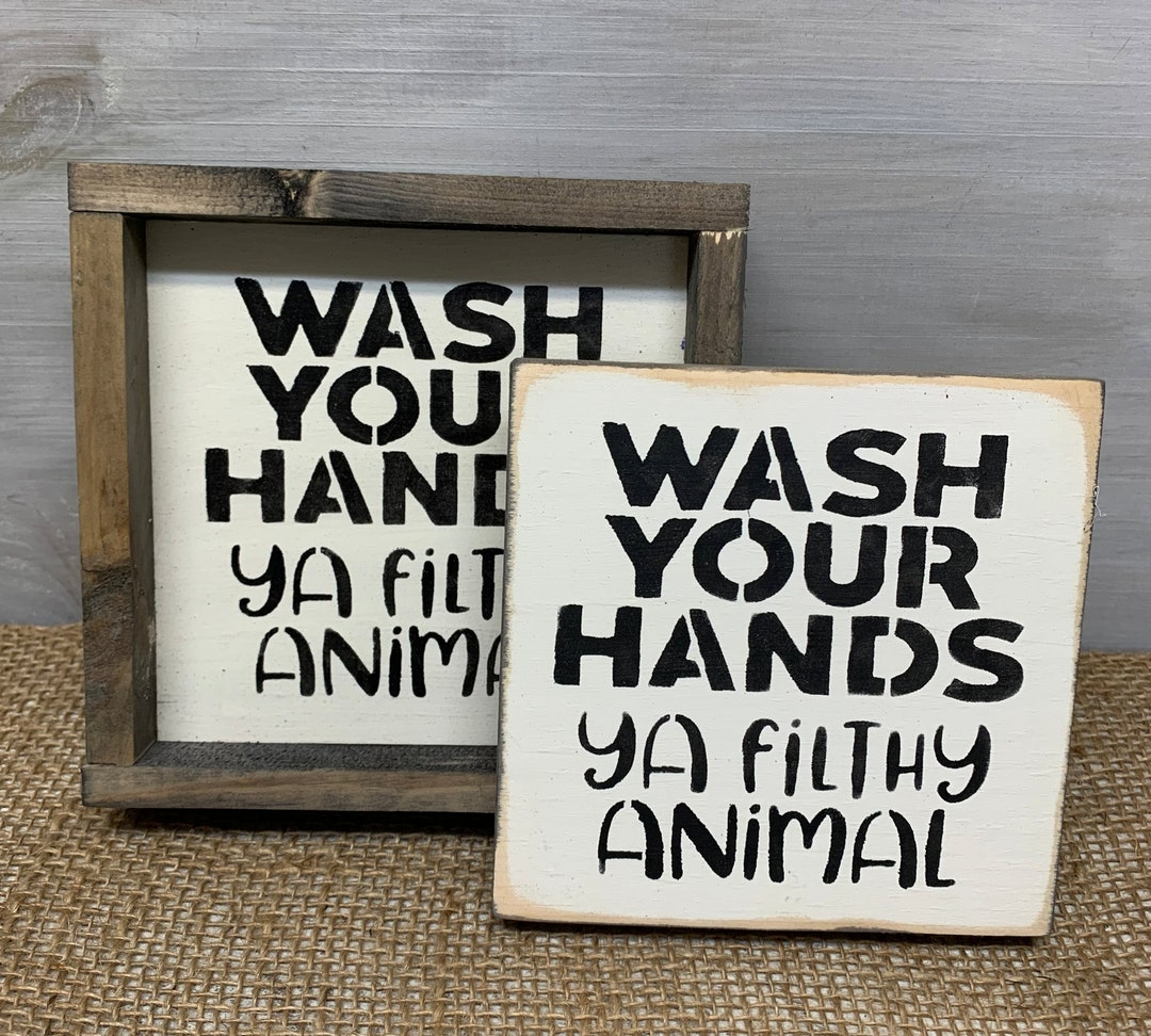 Wash Your Hands, Funny Bathroom Sign, Bathroom Decor, Housewarming Gift ...