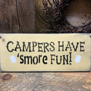 Wooden Camping Sign Campers Have 'smore Fun RV Camp - Etsy
