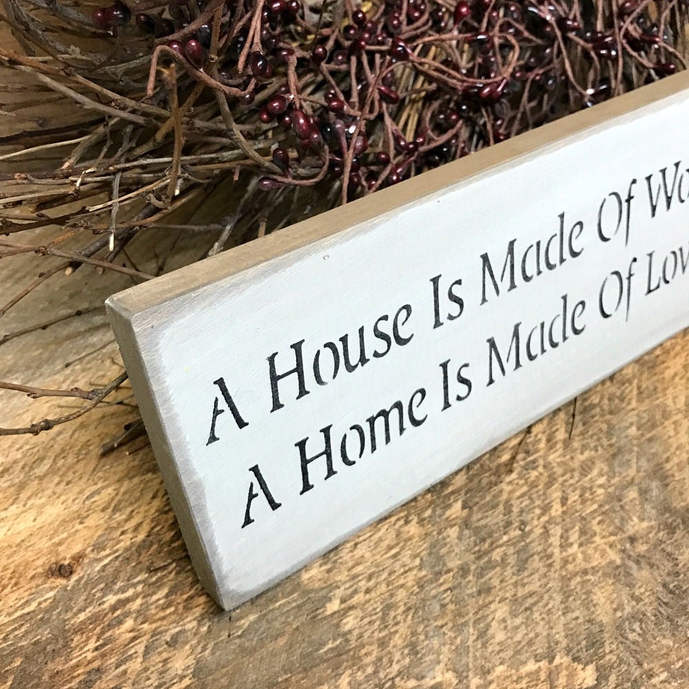 Wooden House Sign A House is Made Of Wooden Beams Wood Sign | Etsy
