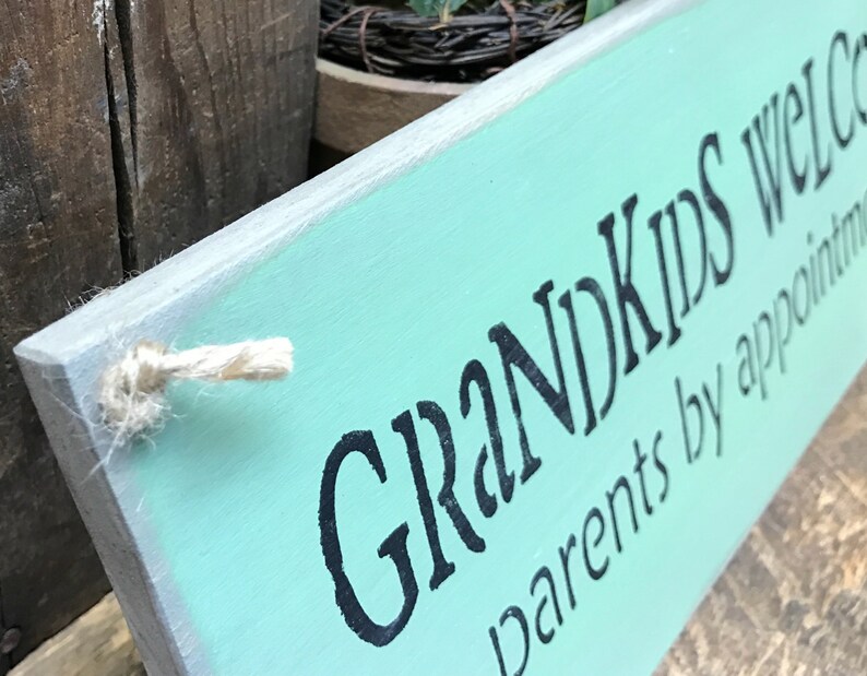 Wooden Sign Grandkids Welcome Parents by appointment Gift | Etsy