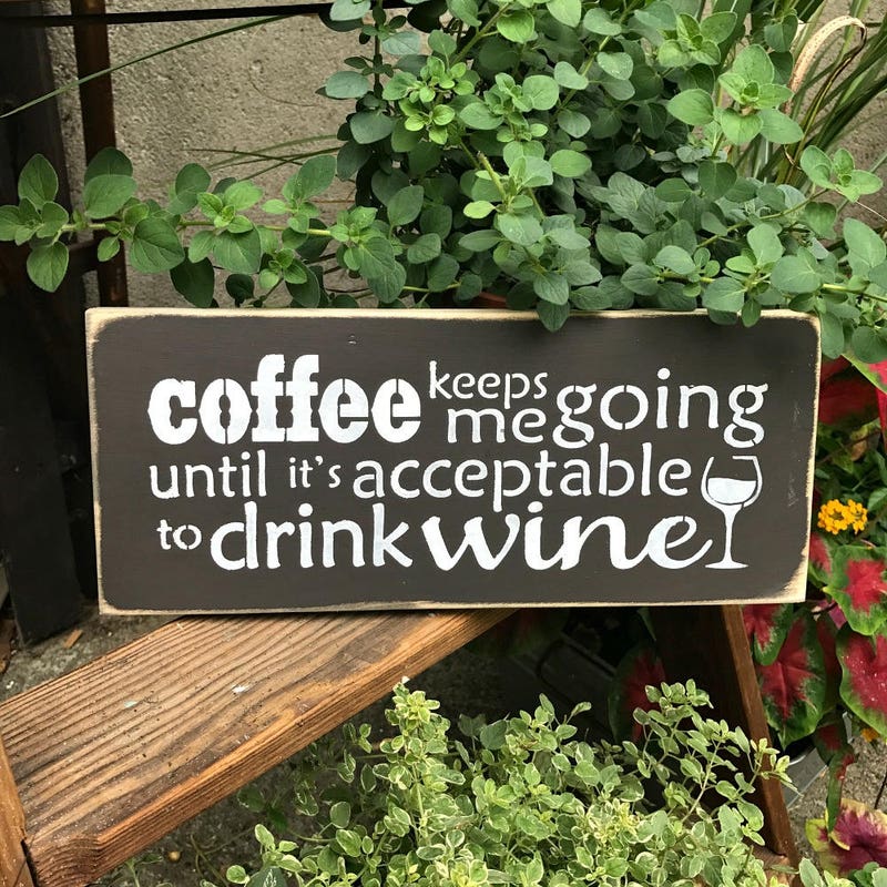 Coffee Wine Sign - Etsy