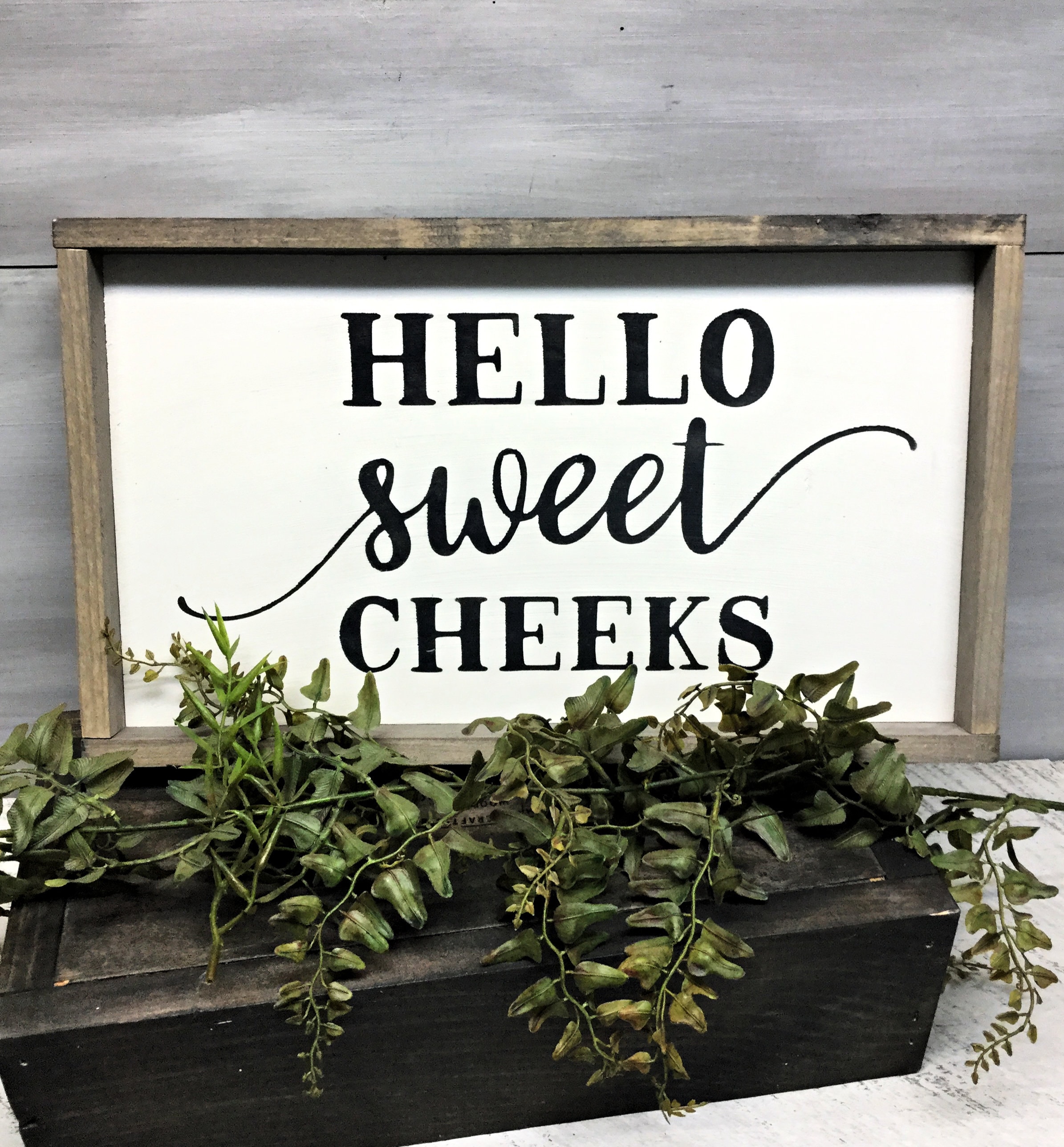 Hello Sweet Cheeks, Funny Bathroom Sign, Bathroom, Hello Sweet Cheeks ...