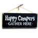 Wooden Camping Sign, Happy Campers, Camp Decor, Campsite Decoration ...