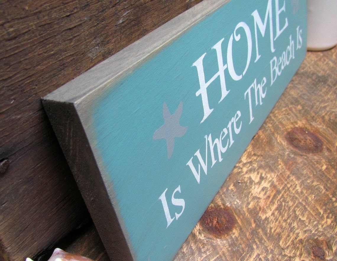 Beach Decor Wooden Beach Sign Shabby Chic Sign Beach House - Etsy