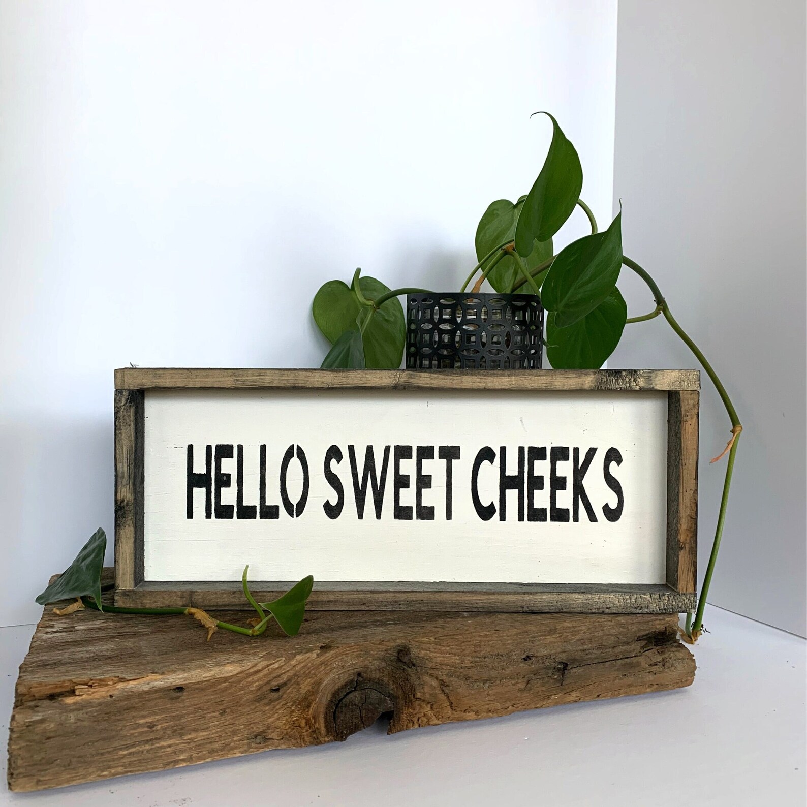 Hello Sweet Cheeks Bathroom Sign, Farmhouse Signs, Funny Bathroom Sign ...