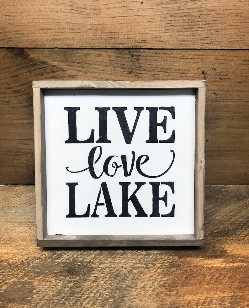 Lake Sign, Lake House Decor, Live Love Lake, Lake Decor, Love the Lake ...